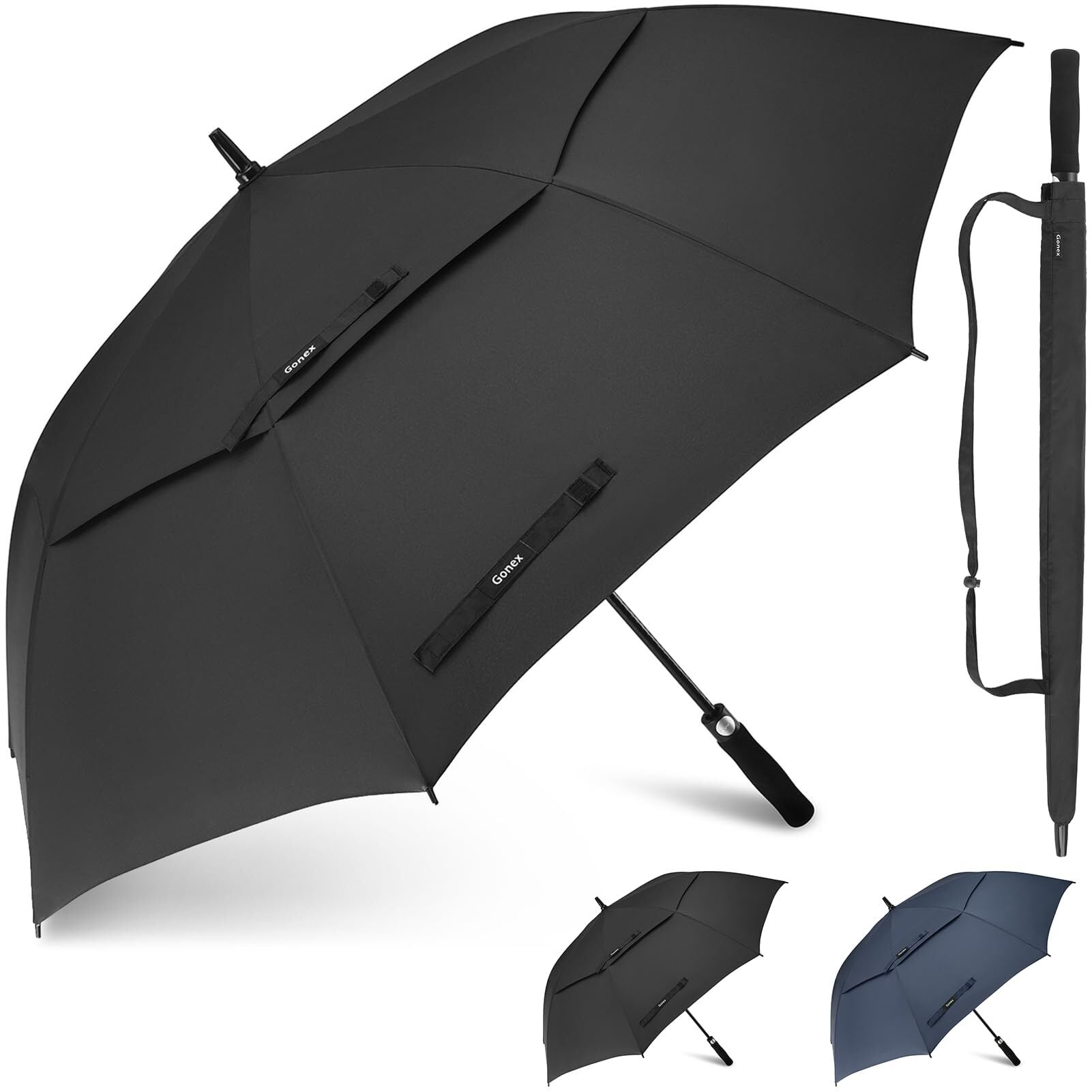 Gonex 72 Inch Automatic Open Golf Umbrella, Extra Large Vented Stick ...