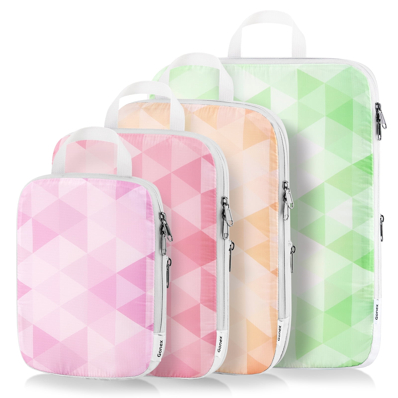 Gonex Compression Packing Cubes for Luggage, 4 Set Expandable Travel ...