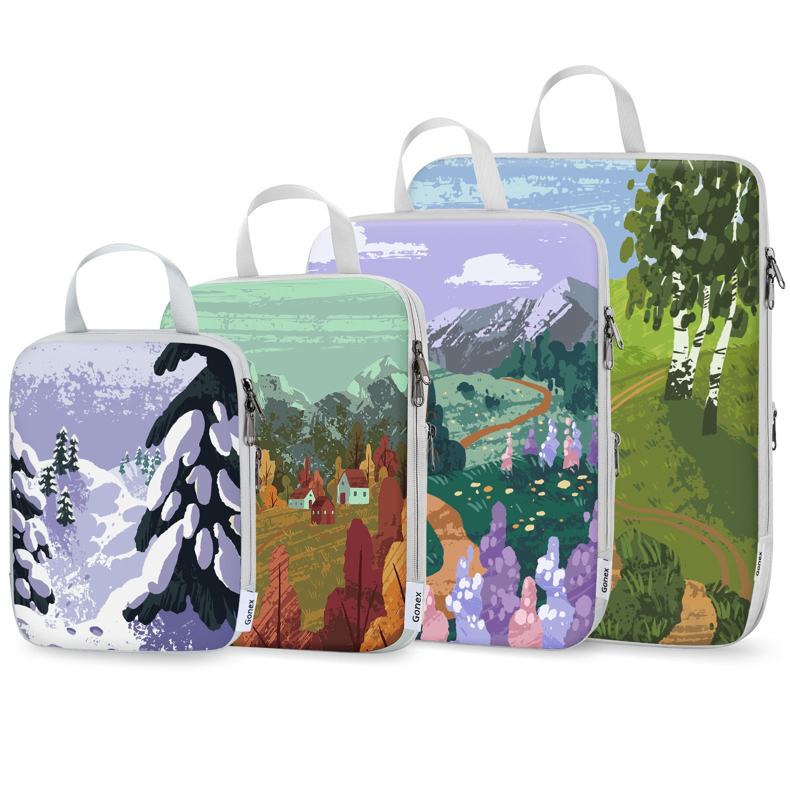 Gonex Compression Packing Cubes for Travel Accessories, 4 Set ...