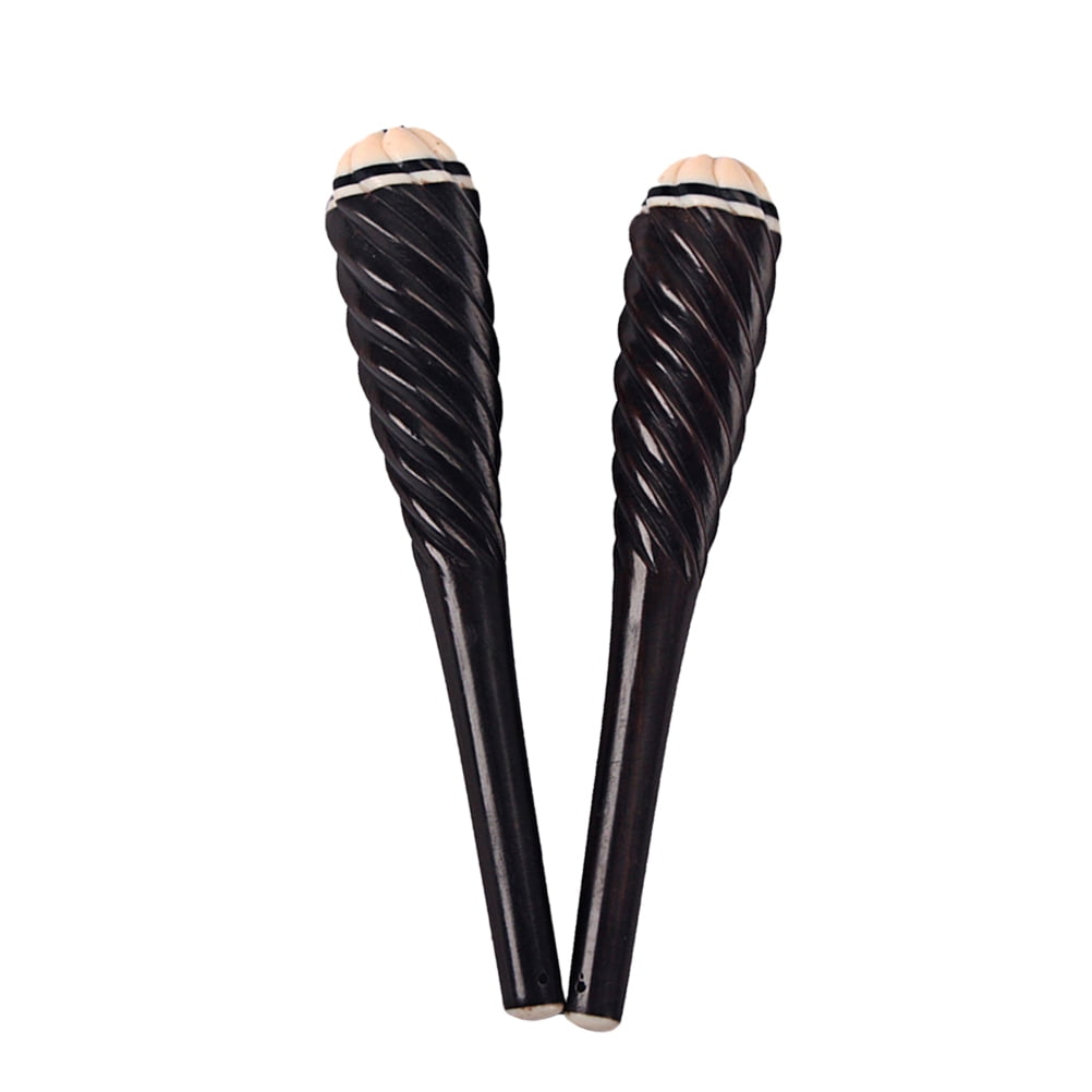Gong 2 Pieces Professional Black Sandalwood Erhu Shaft For String