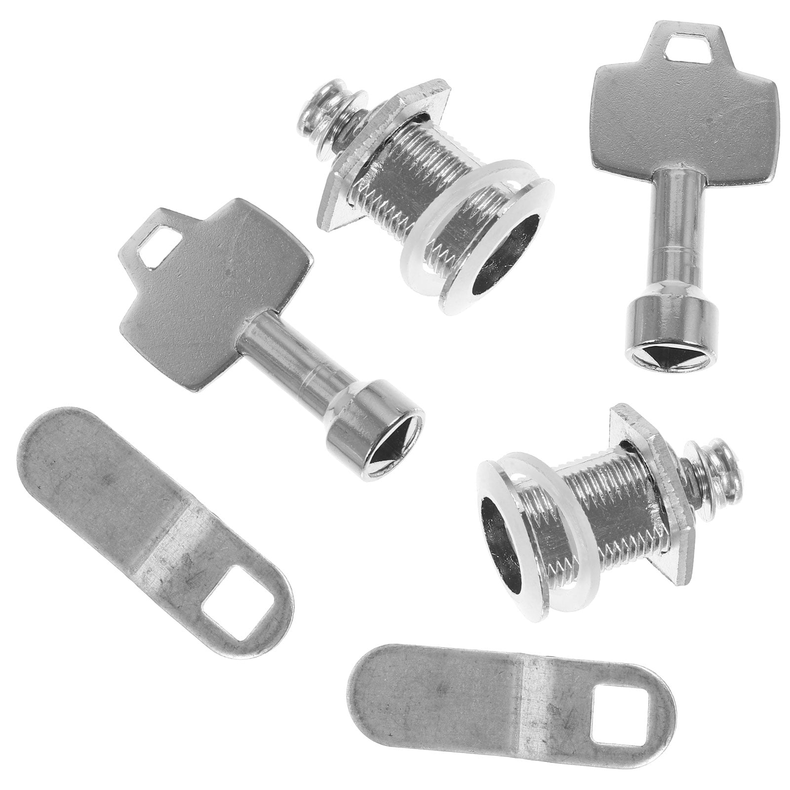 Gong 2 Sets Triangular Socket Lock Universal Stainless Steel Trash Can ...