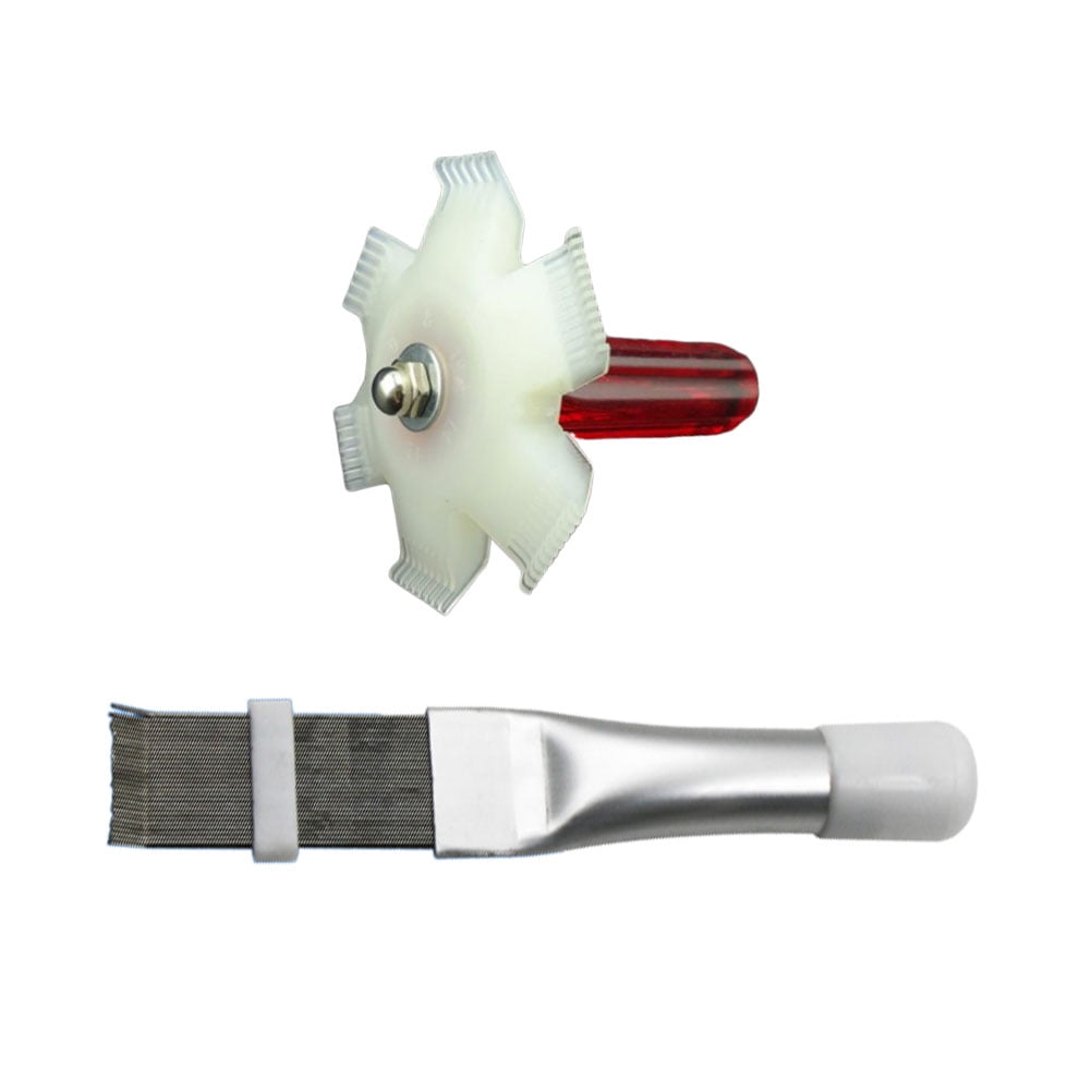 Gong 2Pcs Condenser Comb Stainless Steel and Plastic Fin Comb Brush For ...