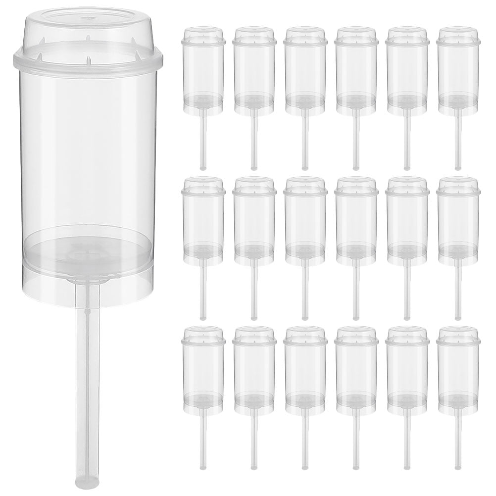 Gong 40pcs Round Shape Clear Push-up Cake Containers Ice Cream Clear ...