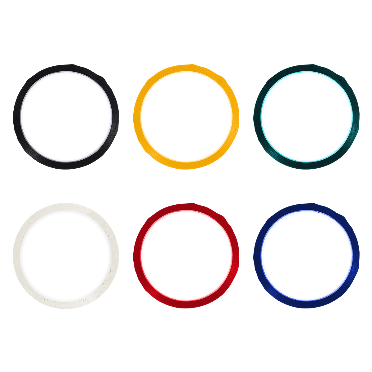 Gong 6 Rolls Desktop Positioning Tape Marking Tape Marking Sticker ...