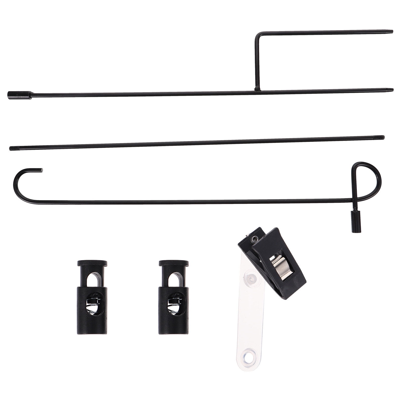 WEAVILUX Black Metal Garden Flag Stand for Front Door, Yard, Lawn ...