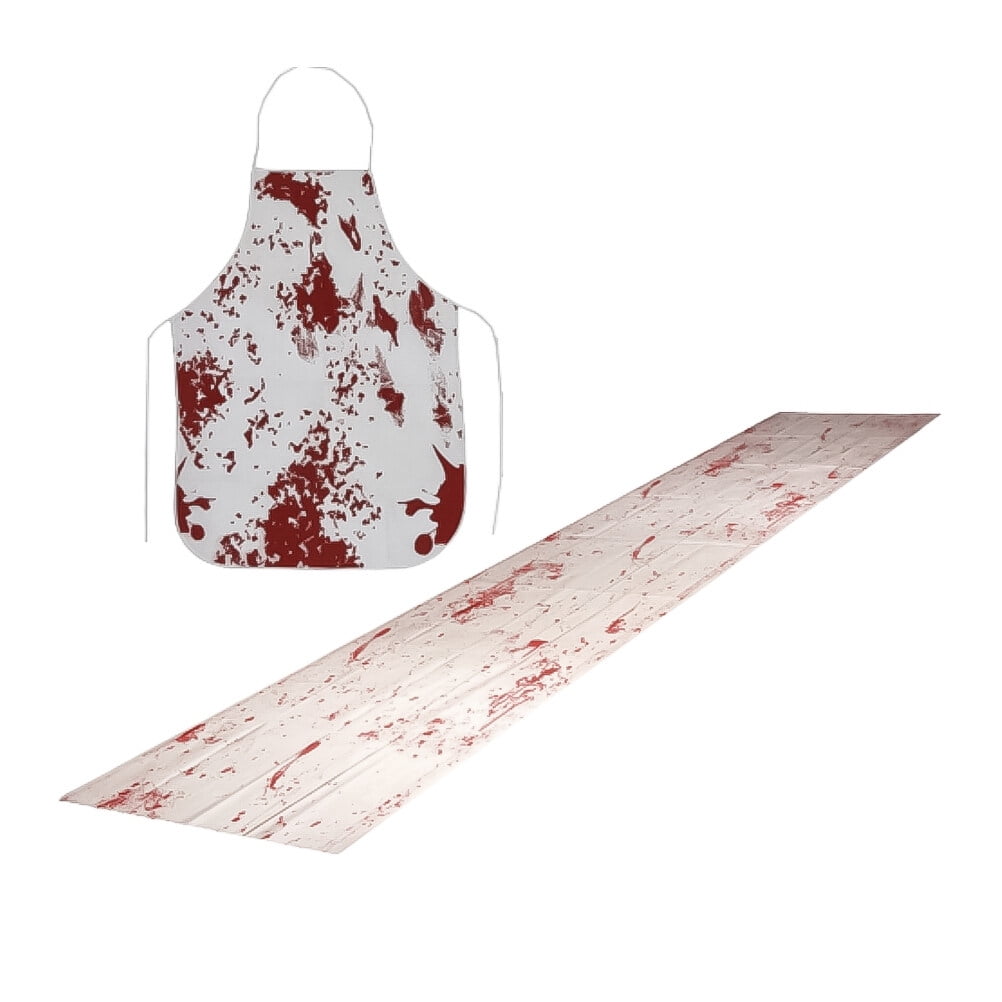 Gong Halloween Horrific Bloody Design Apron and Fabric Decorations Set ...
