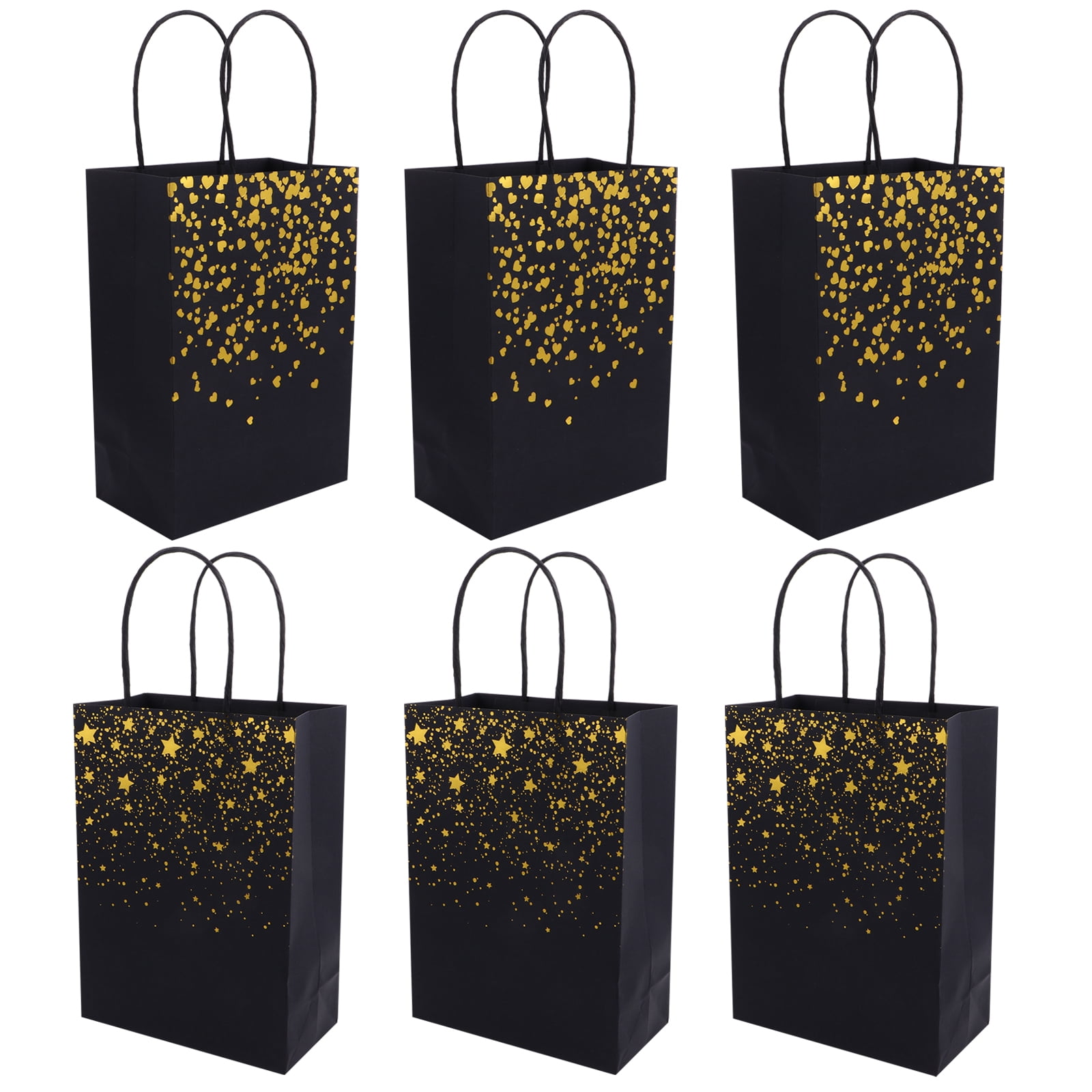 Gongc 12pcs Star Pattern Paper Bags w/ Handle for Parties and Gifts ...