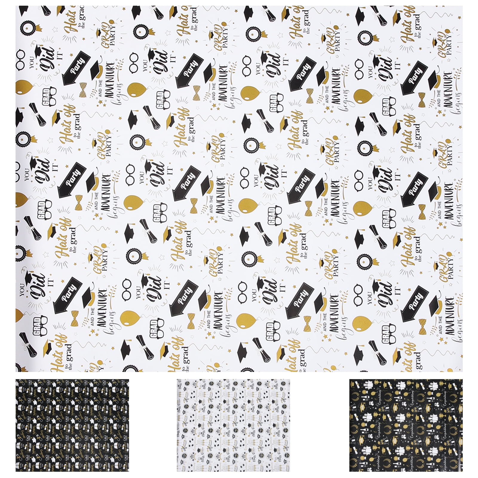 Gongc 2023 Graduation Wrapping Paper - 4 Sheets of Flower Packaging for ...