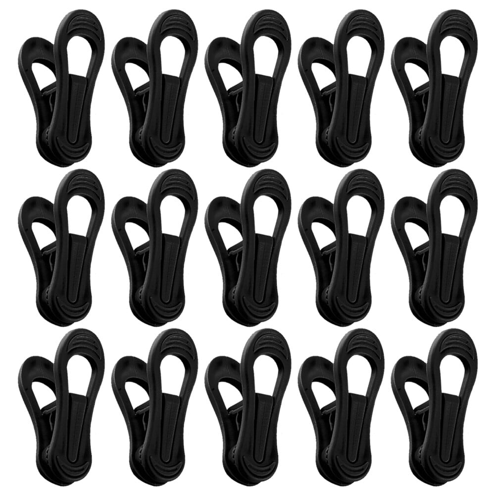 Gongc 25 Plastic Hanger Clips for Pants/Skirts - Removable (Black ...