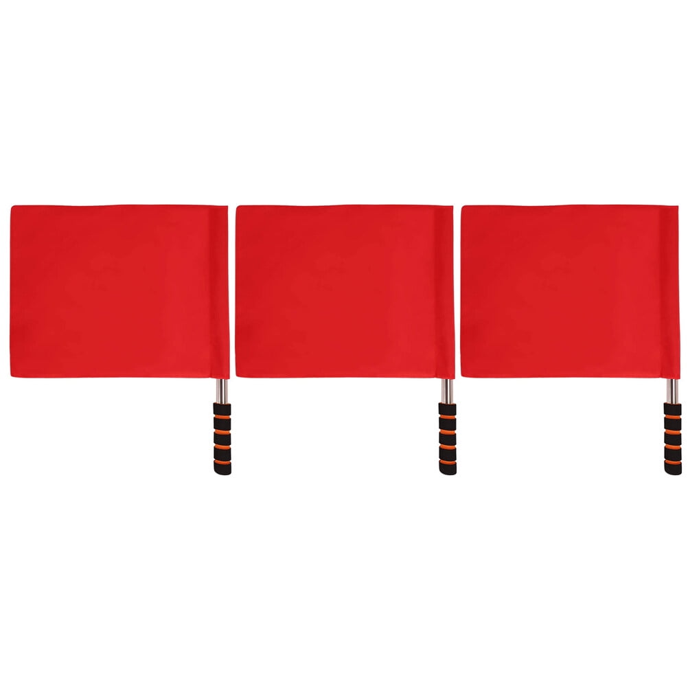 Gongc 3pcs Red Referee Flags Hand Flag for Soccer Volleyball Football Track - Walmart.com