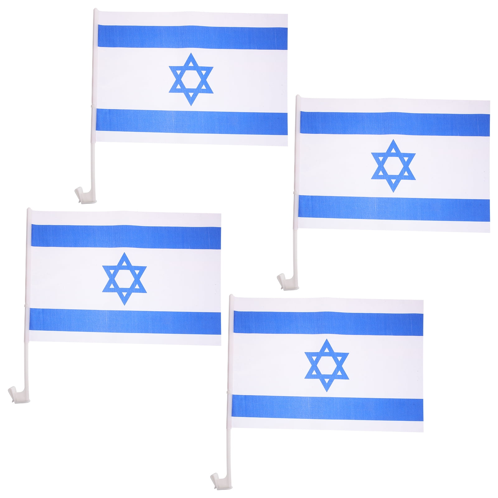 Gongc 4pcs Israel Flag Decorative National Flag Car Window Flag Decor ...