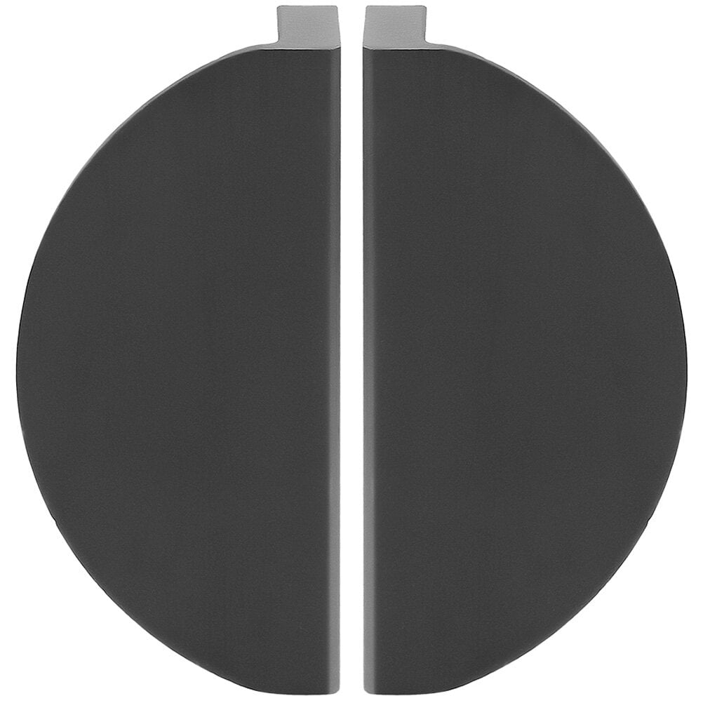 Gongc Metal Half Round Drawer Knobs - 2pcs Black Cabinet Handles ...