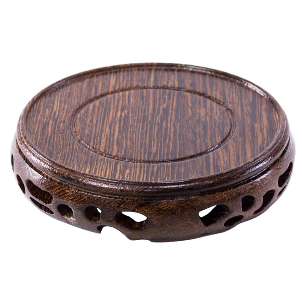 Gongc Mini Wood Display Stand Base Pedestal Vase Display Stand Oriental ...
