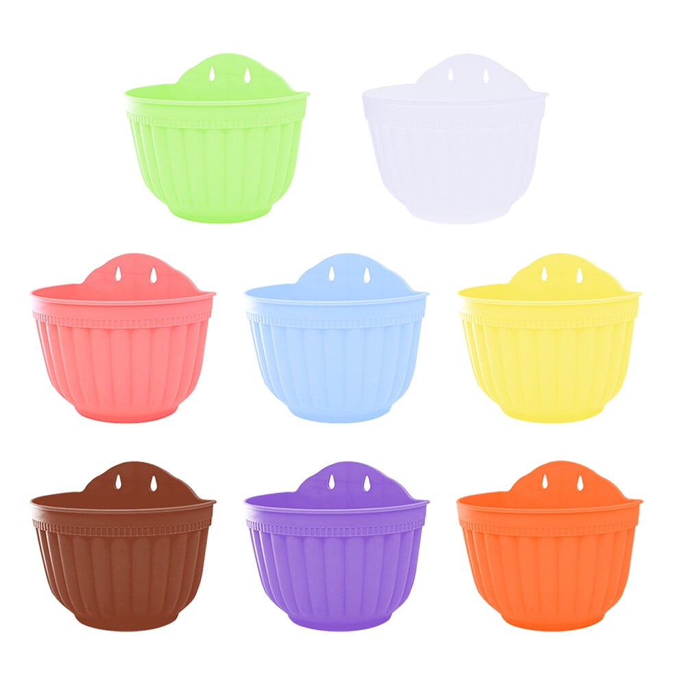 Gongc Railing Hanging Wall Flower Pots Fence Planter for Balcony Garden ...