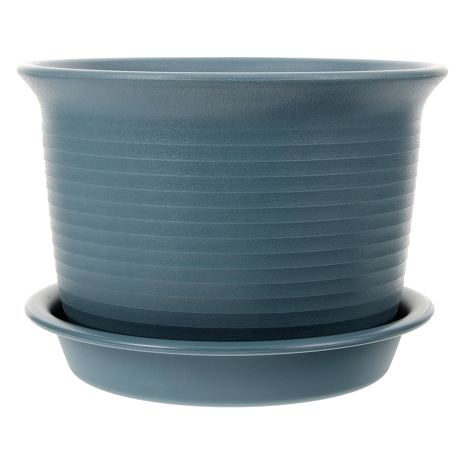 Gongc Resin Plant Pots with Drainage Holes and Saucers - Blue - Walmart.com