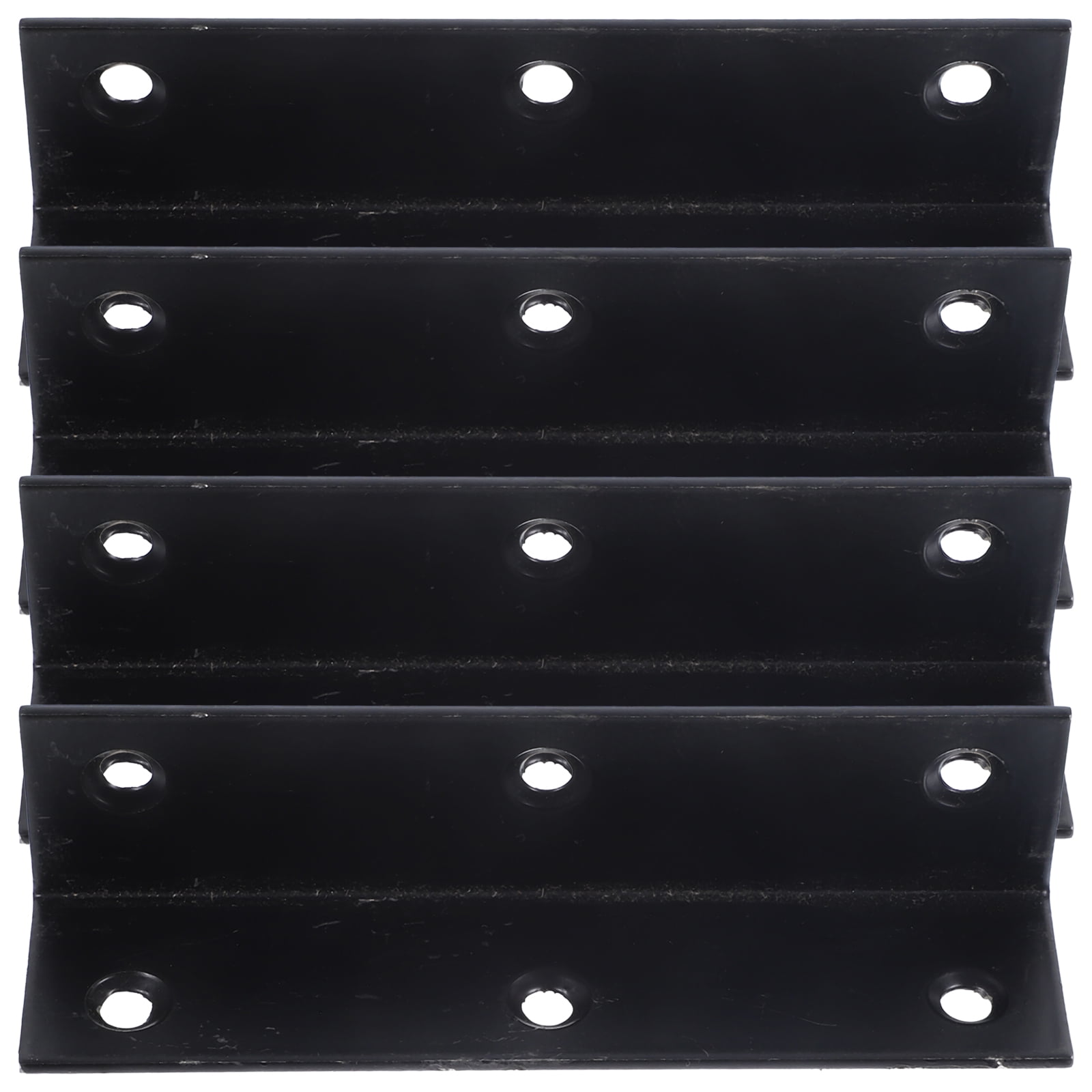 Gongc Small L Brackets 4pcs Black Stainless Steel Heavy Duty Metal ...