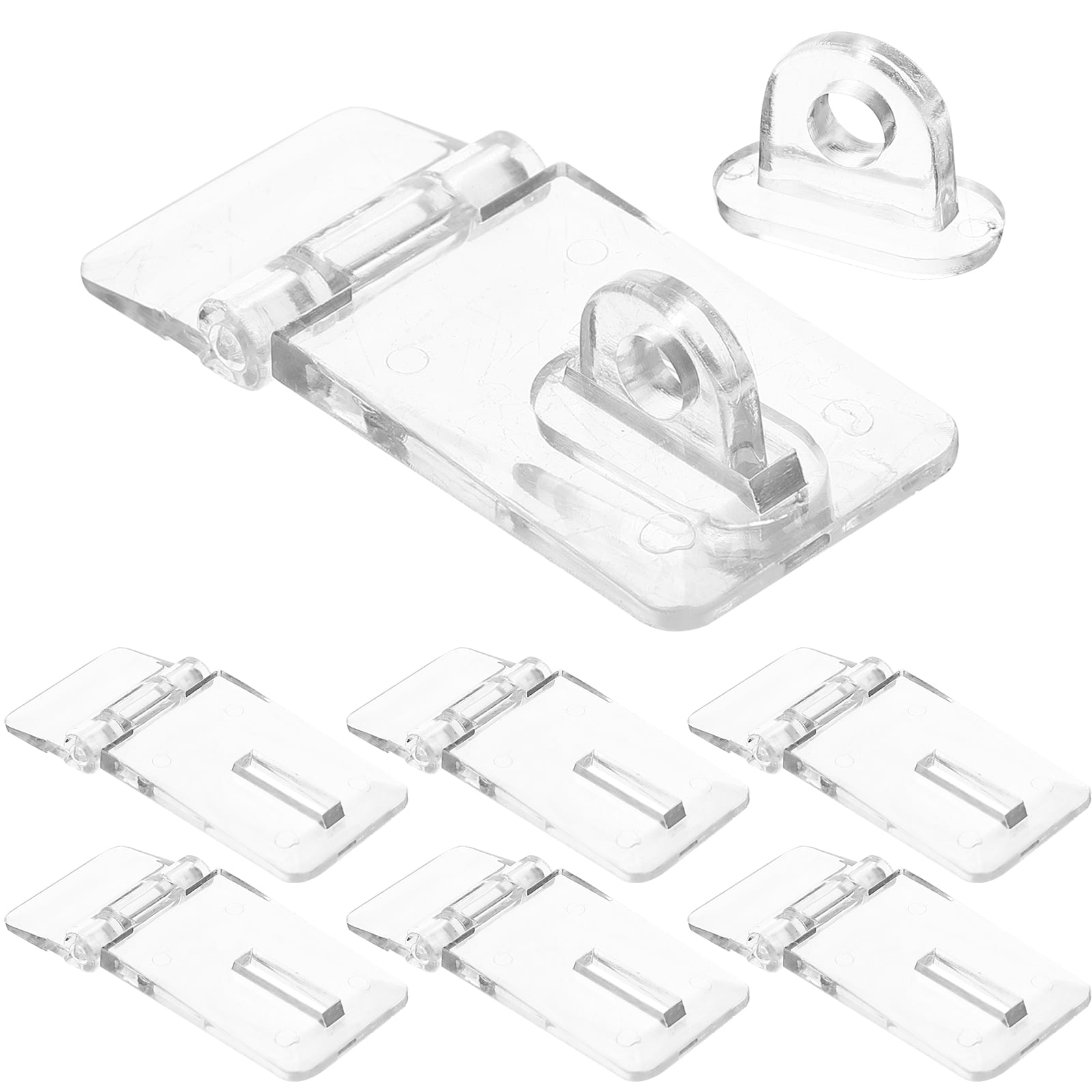 Gongc TEHAUX Clear Acrylic Hasp Latch (10pcs) for Door Box Closet ...