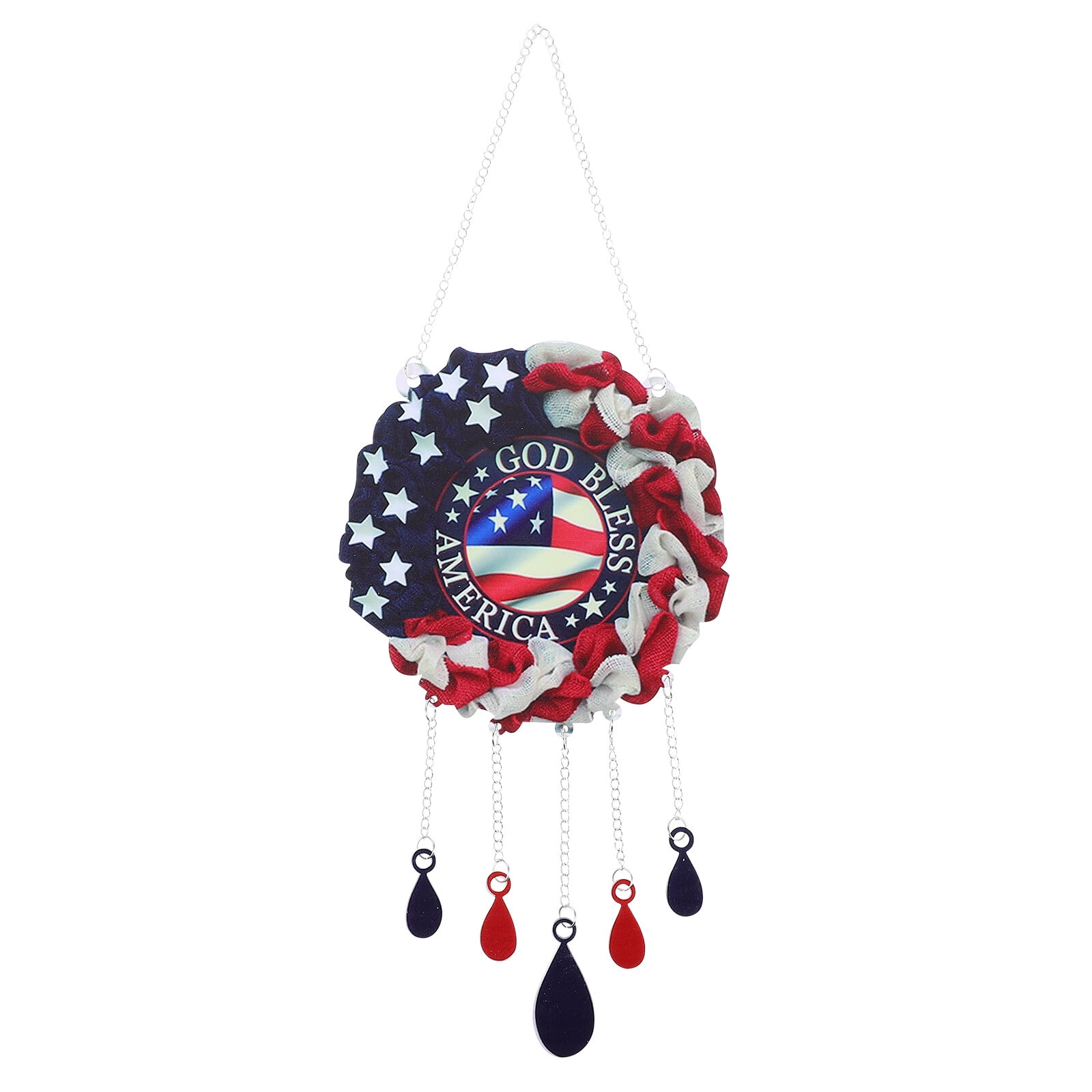 Gongc USA Flag Wind Chime for 4th of July Garden Decor - Walmart.com