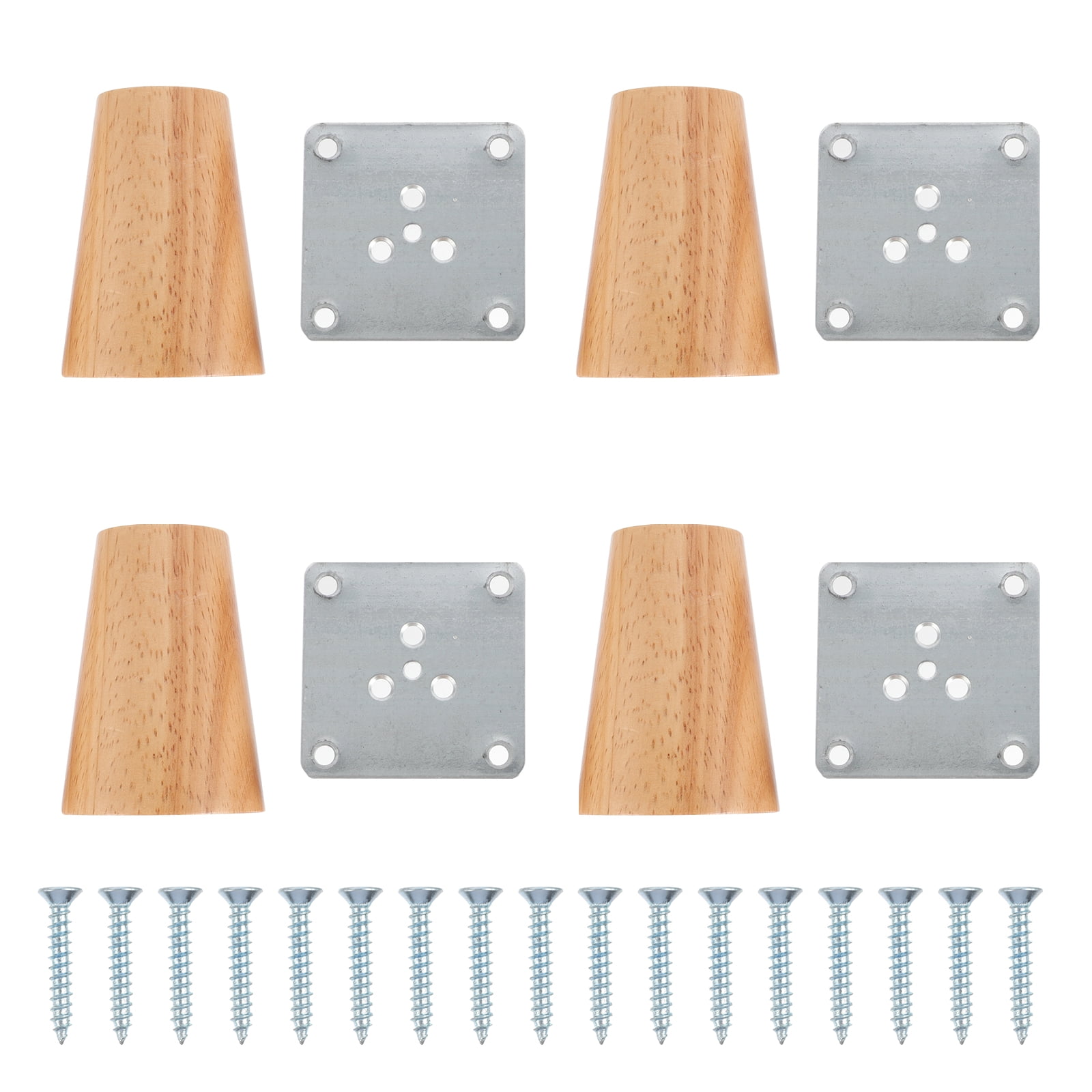 Gongc Wooden Furniture Legs for Sofa Couch Chair Ottoman Table Support ...