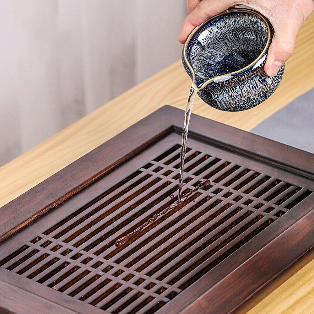 Gongfu Tea Set Tea Tray Natural Bamboo Rectangle Chinese Tasteful Tea ...