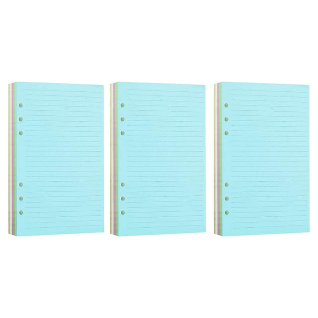 Gongxipen 1 Set 3pcs Six-hole Loose Leaf Paper A5 Notebook Replacement ...