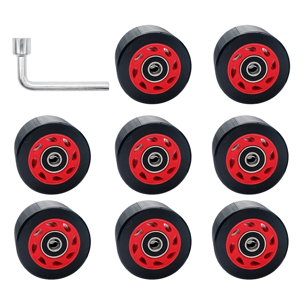 Gongxipen 1 Set Double Row Roller Skates Wheel 95A Skates Wheel Line ...
