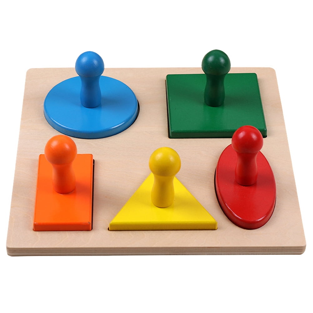 Gongxipen 1 Set Geometric Shape Puzzle Toy Wooden Early Education Toys ...