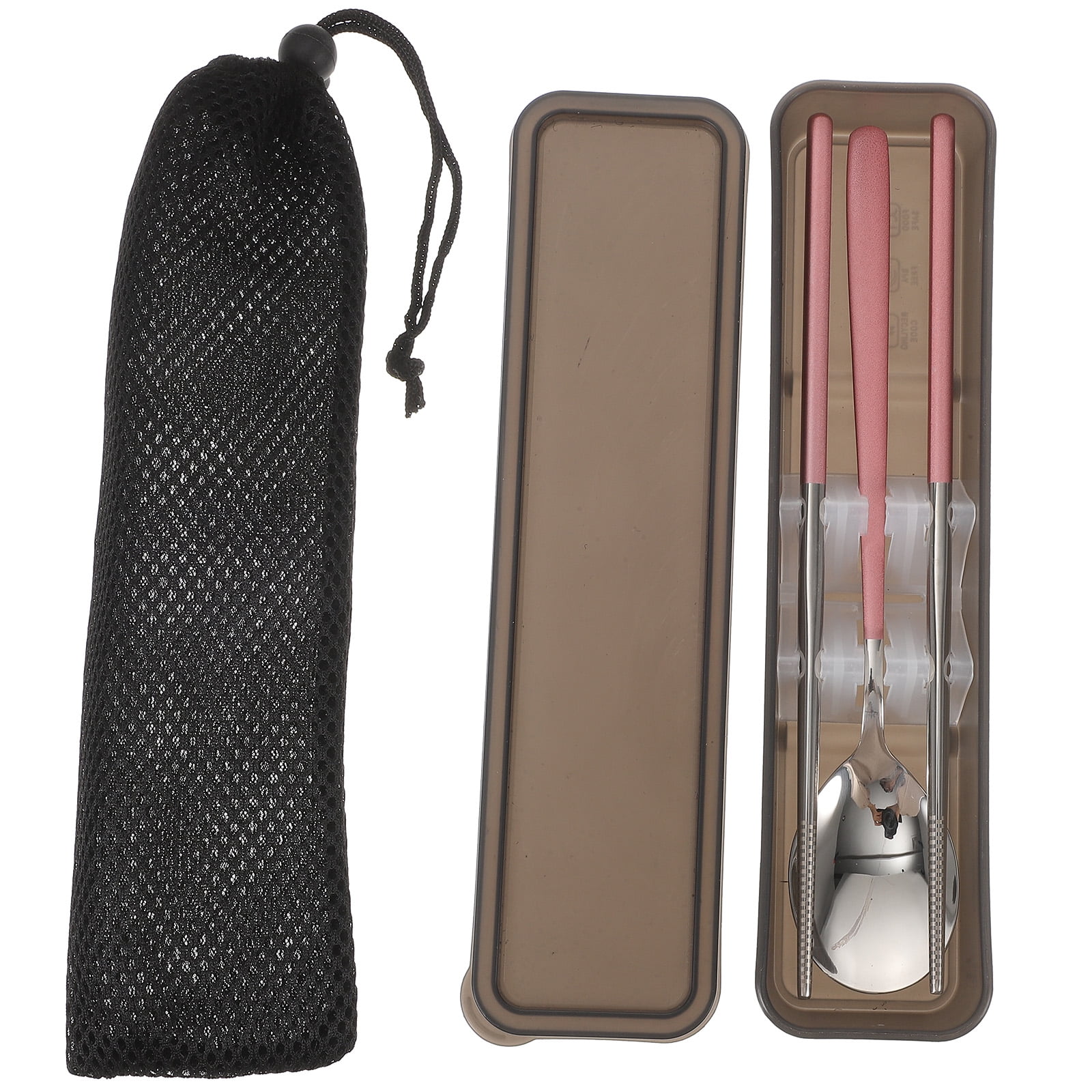 Gongxipen 1 Set of Travel Dinnerware Kit Spoon Chopstick Portable ...