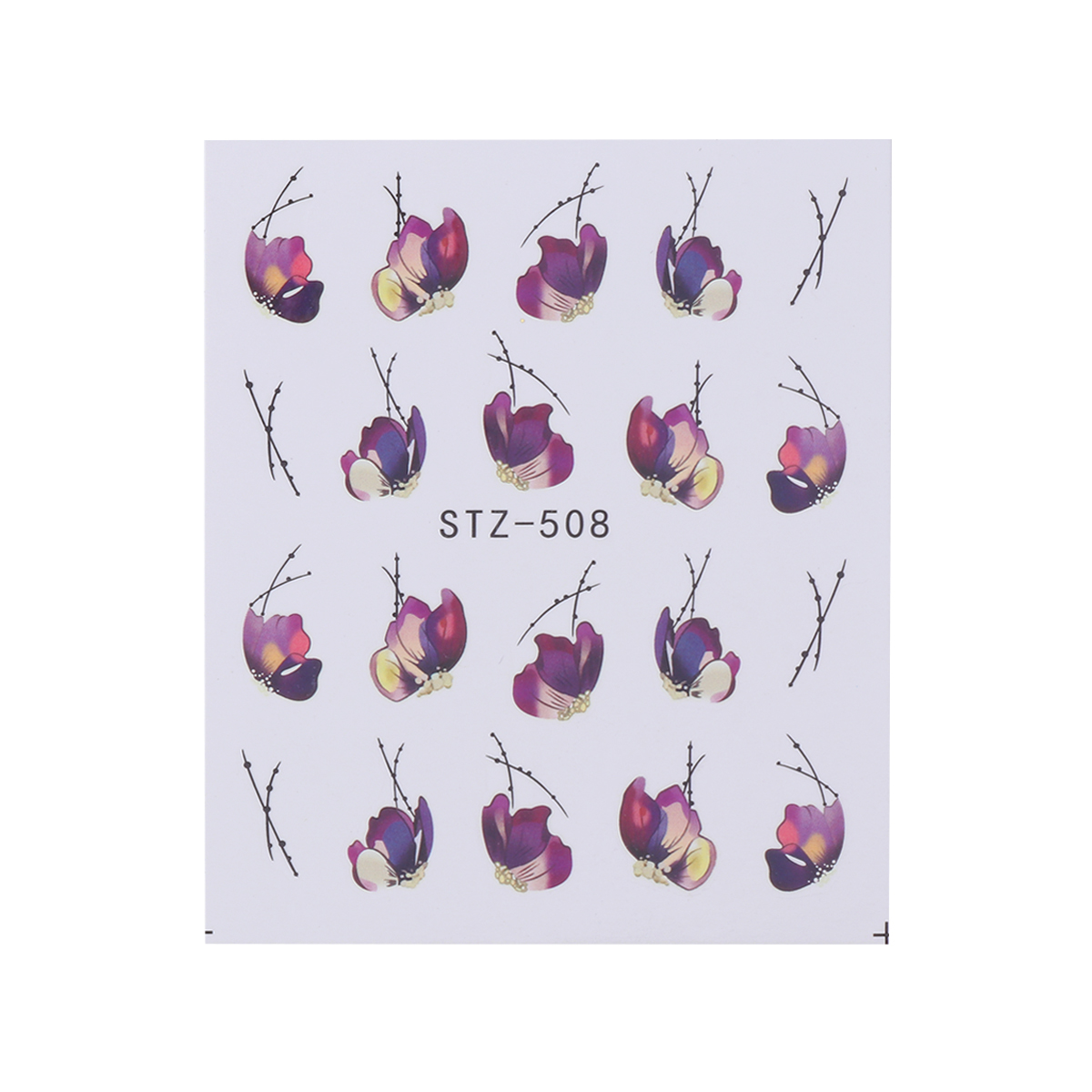 Gongxipen 1 Sheet Flower Nail Decals Nail Stickers Nail Art Tip Decal ...