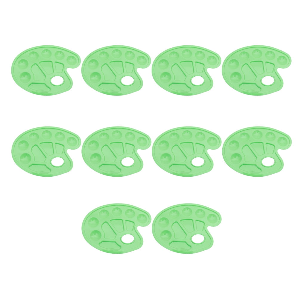 Gongxipen 10pcs 10 Lattices Palettes Simple Paint Plates Watercolor ...