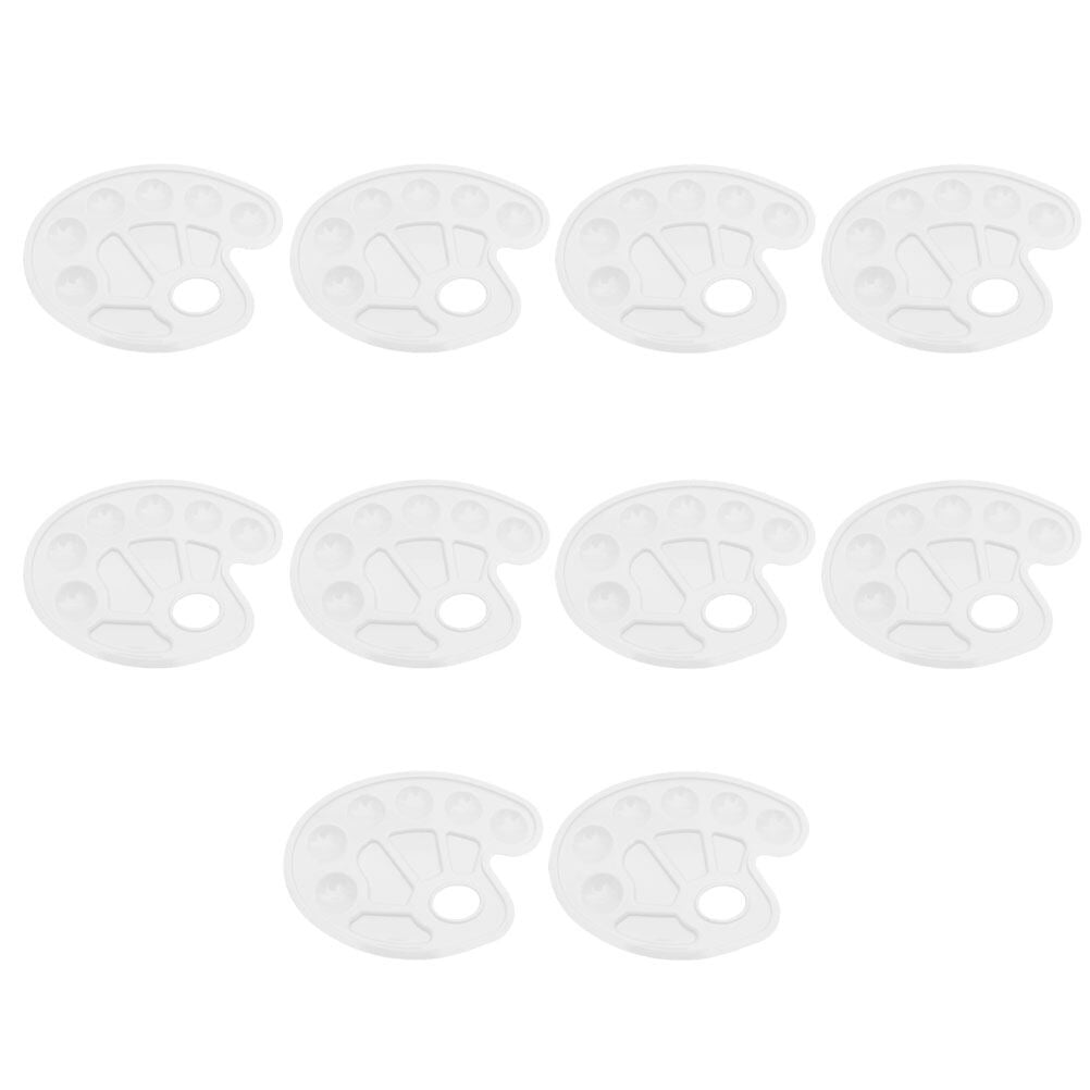 Gongxipen 10pcs 10 Lattices Palettes Simple Watercolor Mixer Art Work ...