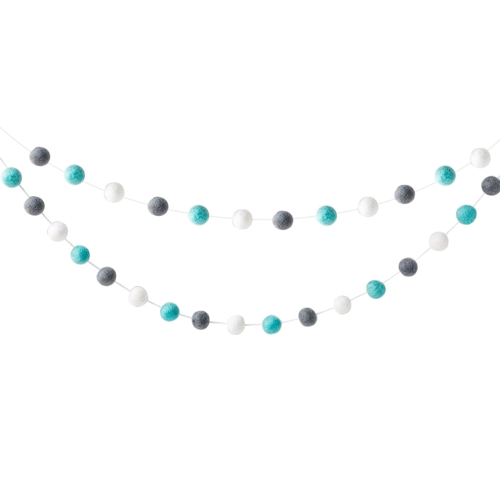 Gongxipen 2M 30 Balls Wool Felt Ball Pom Garlands Strings for Party ...