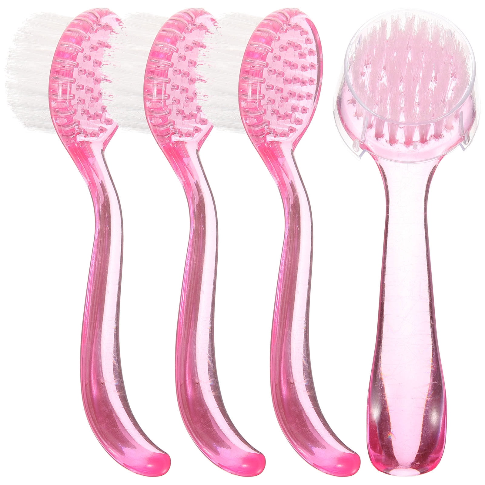 Gongxipen 4PCS Face Exfoliator Brush Acrylic Handle Scrubbers - Walmart.com