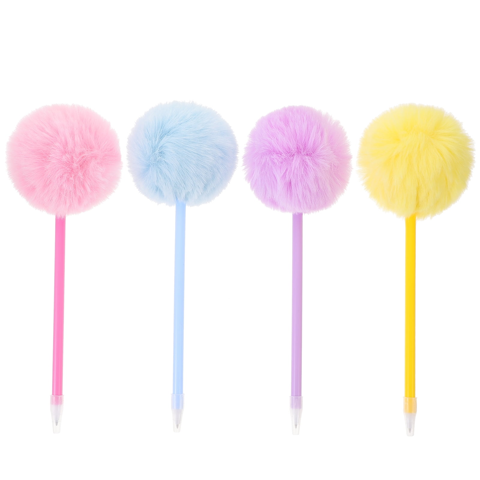 Gongxipen 4pcs Writing Pen Fluffy Ball Pen Decorative Fuzzy Ball Pen ...