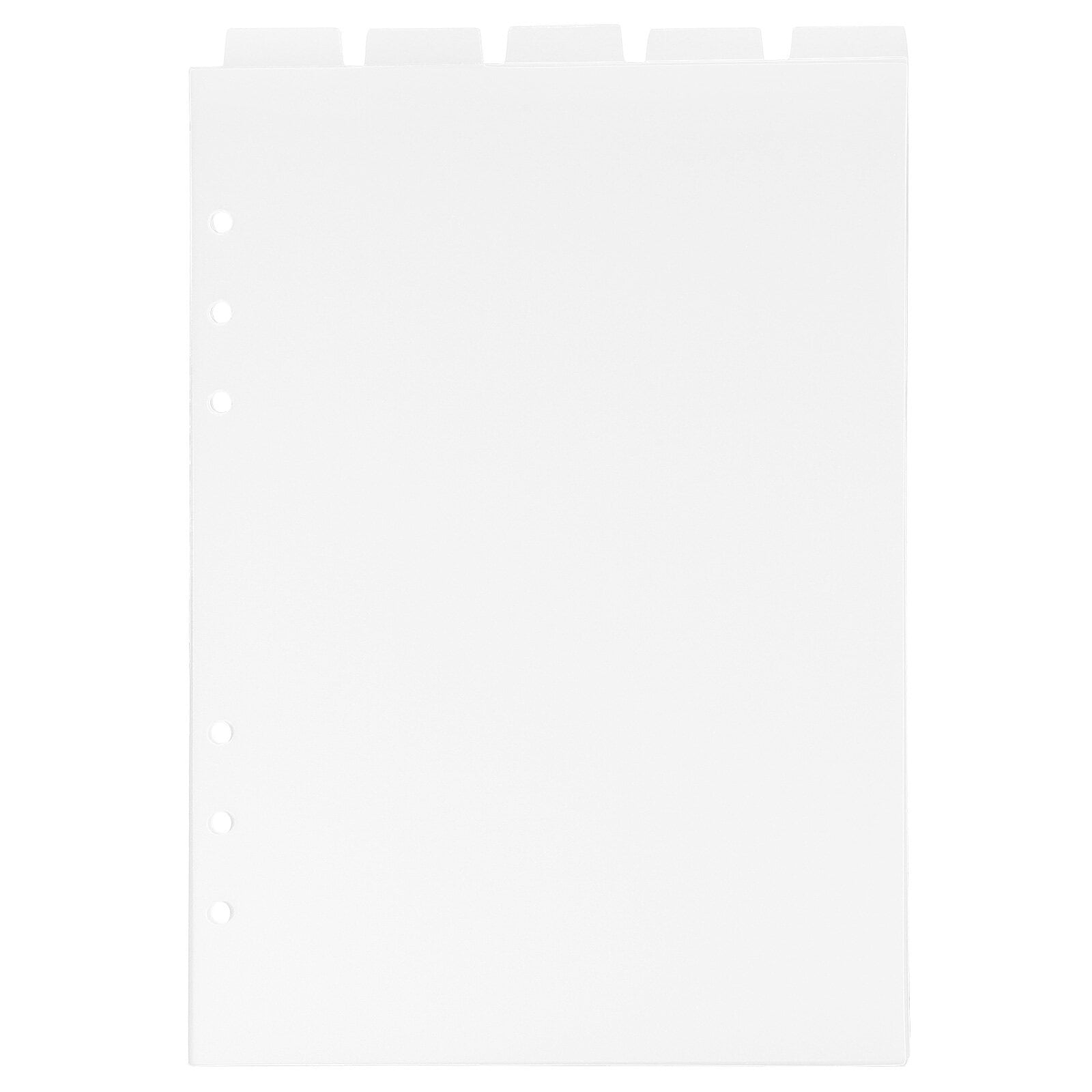 Gongxipen 6pcs A5 Vertical Binder Dividers with Tabs - Clear Plastic ...