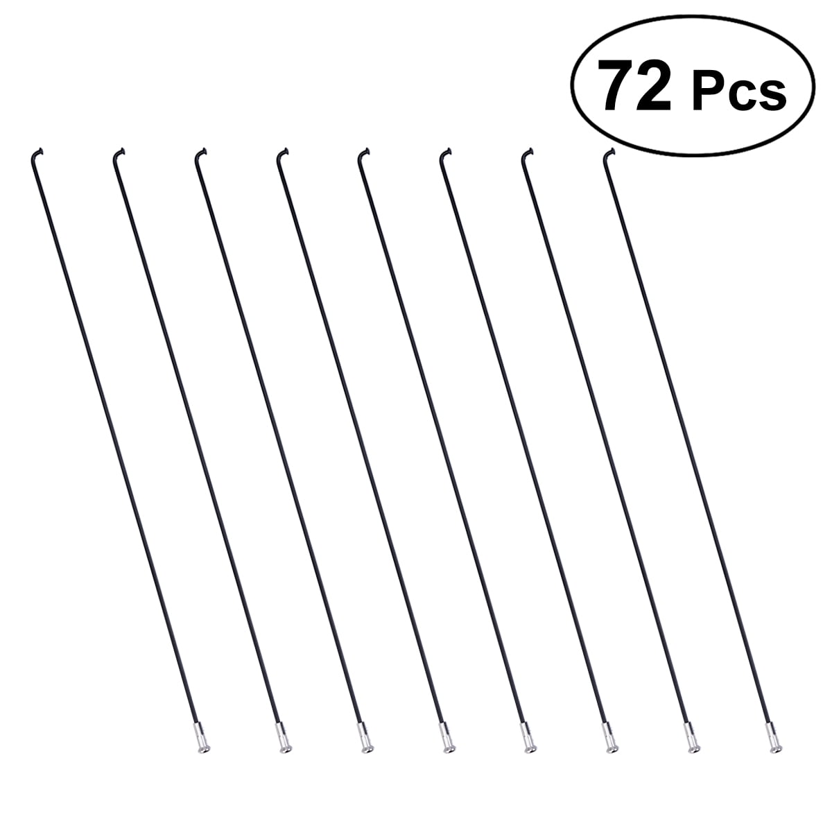 Gongxipen 72Pcs 14G J Bend Mountain Bike Steel Spokes Bike Spokes and ...