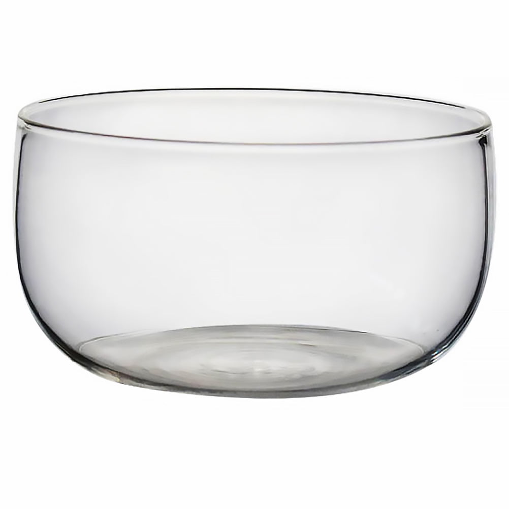 KALLORY Transparent Round Glass Bowl Heatproof Cold Tolerance Food ...