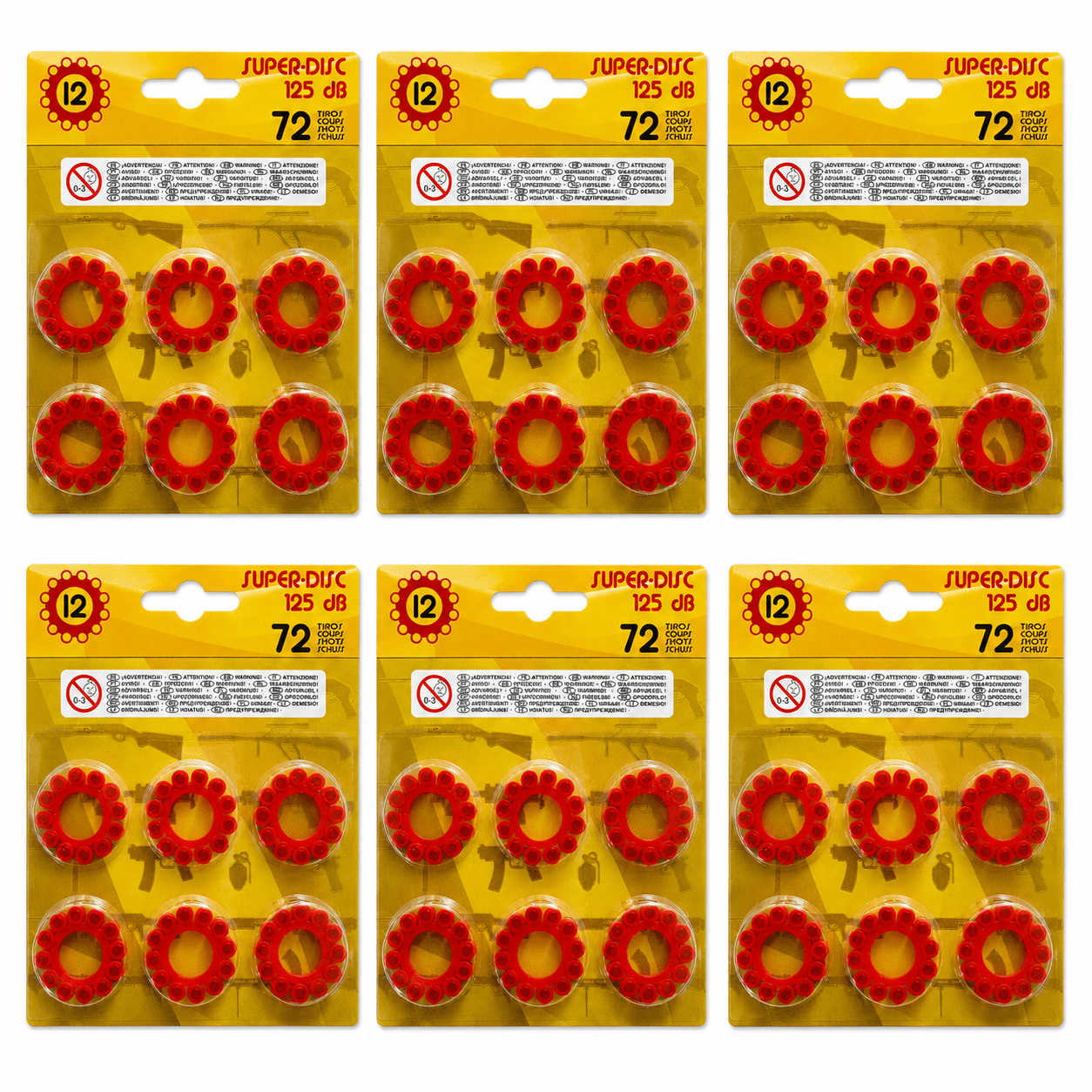 Gonher 12 Shot Ring Caps 6-Pack – 432 Shots Total (36 Rings) – Toy Cap ...