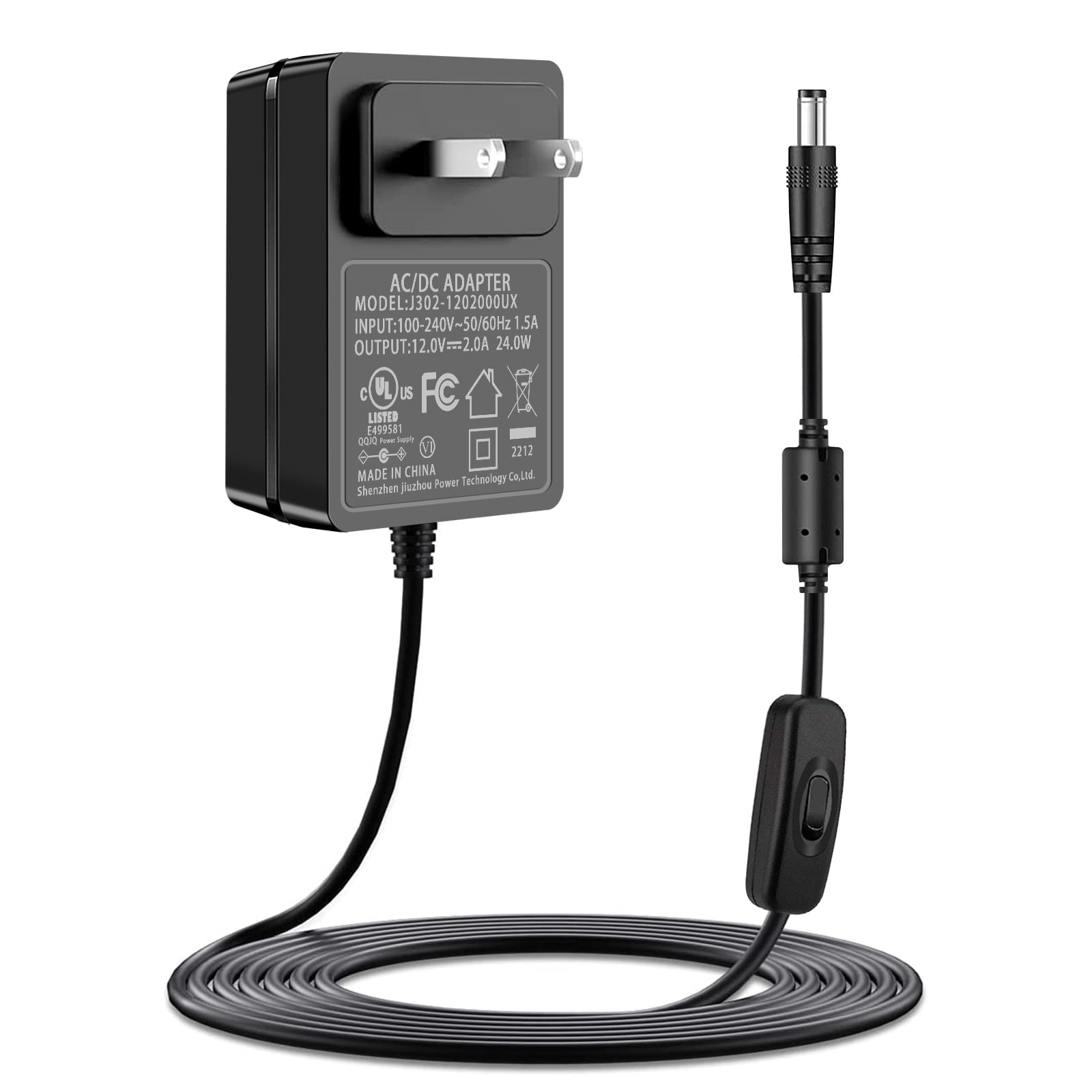 Gonine 12V 2A Power supply, AC to DC 12V 2A Adapter, for External Hard ...