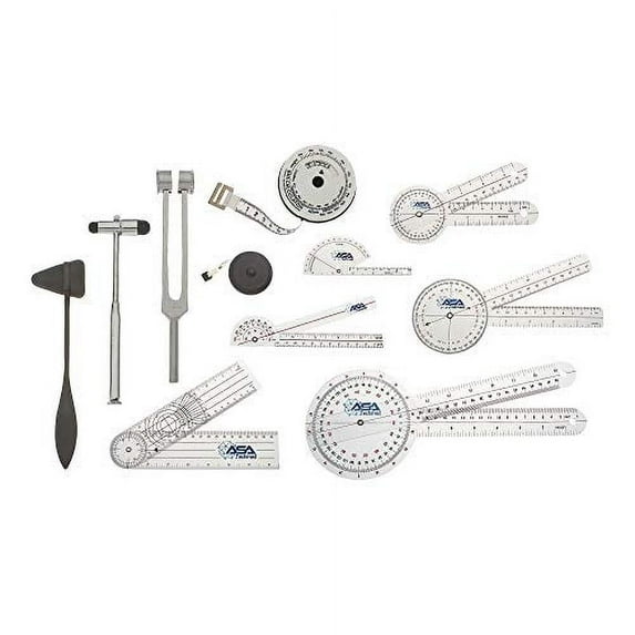 Goniometer Physical Therapy Complete Set W/Bonus Reflex Hammer ...