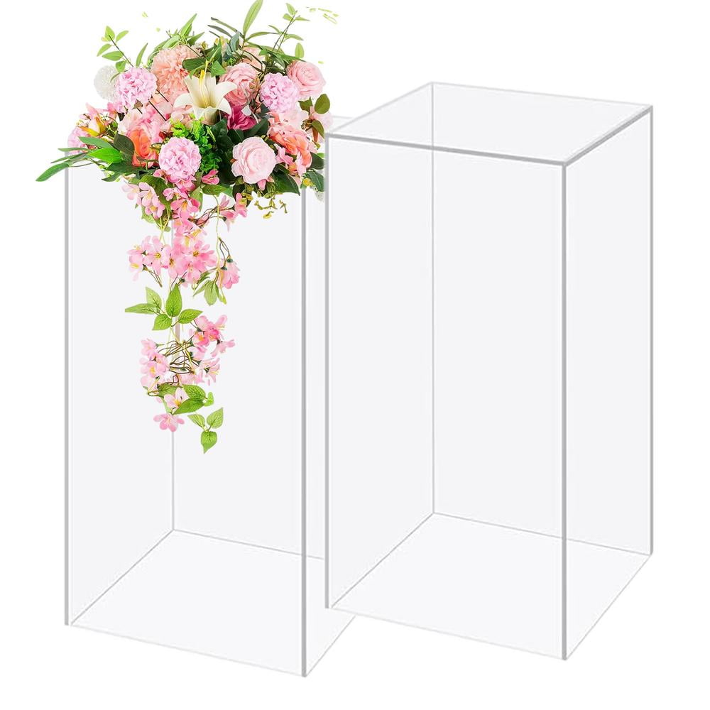 Gonipol Acrylic Tall Box Riser 2pcs Transparent Art Decor Easel Tall ...