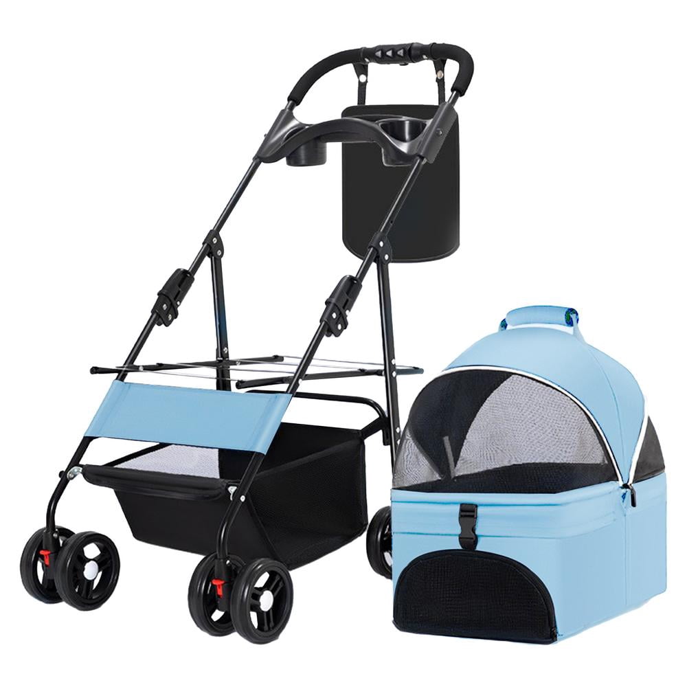 Gonipol Foldable Pet Stroller Portable Foldable Trolly with Wheels 360 ...