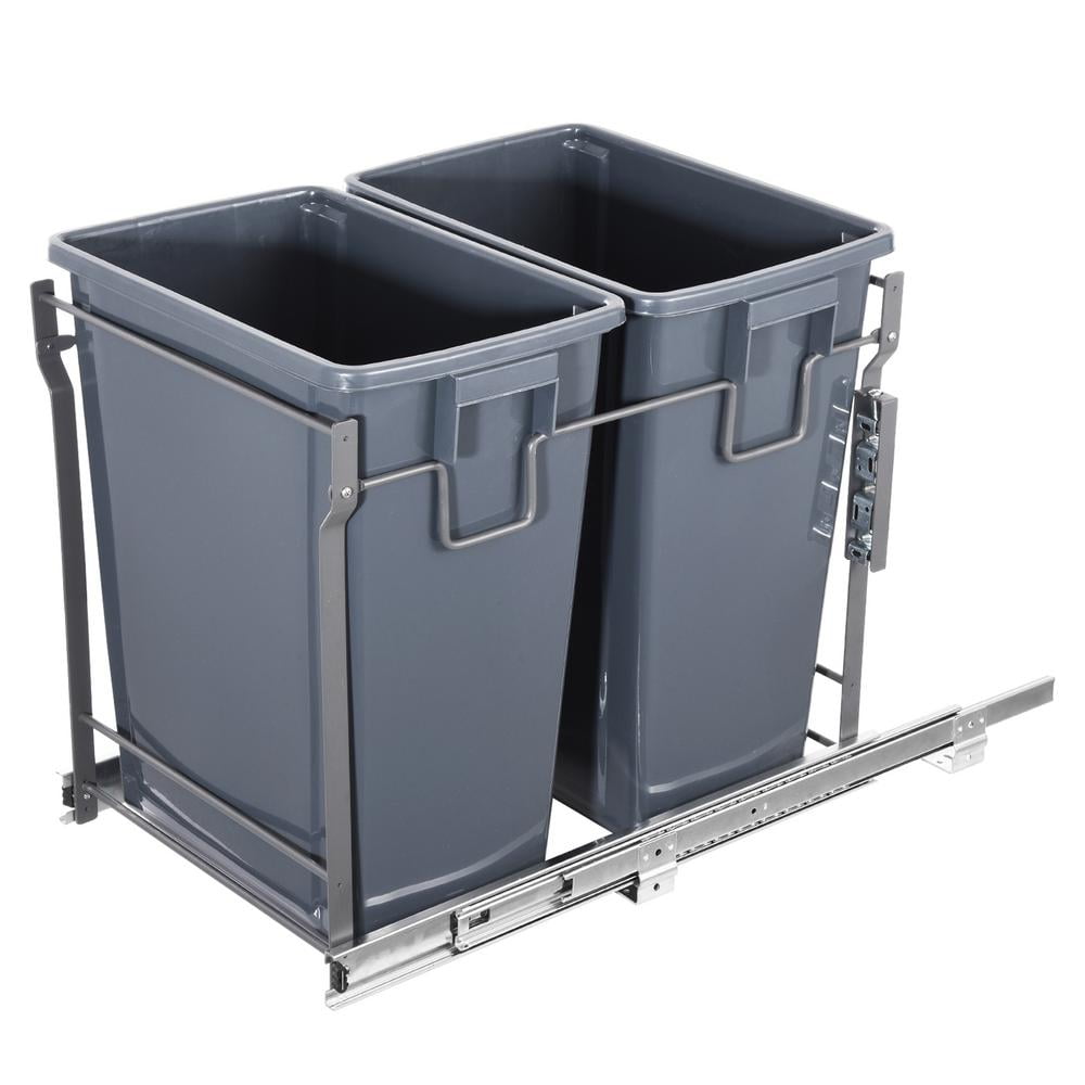 Gonipol Pull-out Trash Can Built-in Cupboard Waste Bin Embedded Double ...