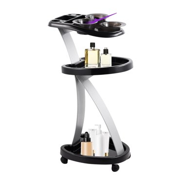 BarberPub Salon Cart with Storage Drawer Rolling Cart for Hair Stylist ...