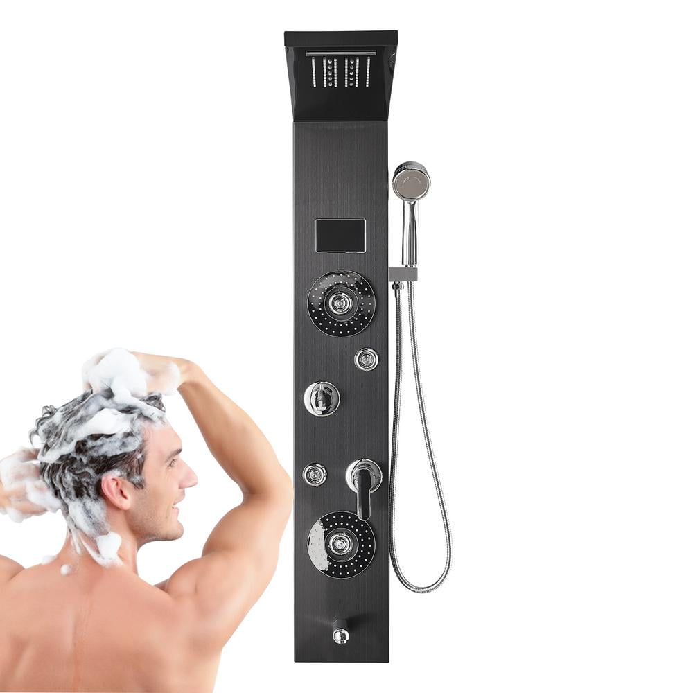 Gonipol Shower Panel System Wall Mount Shower Panel with Temperature ...