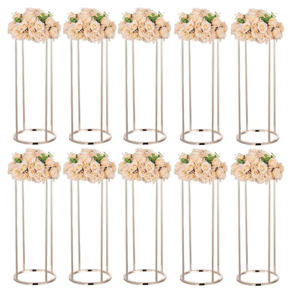 Gonipol Wedding Metal Flower Stand 10pcs Metal Wedding Vase Column ...