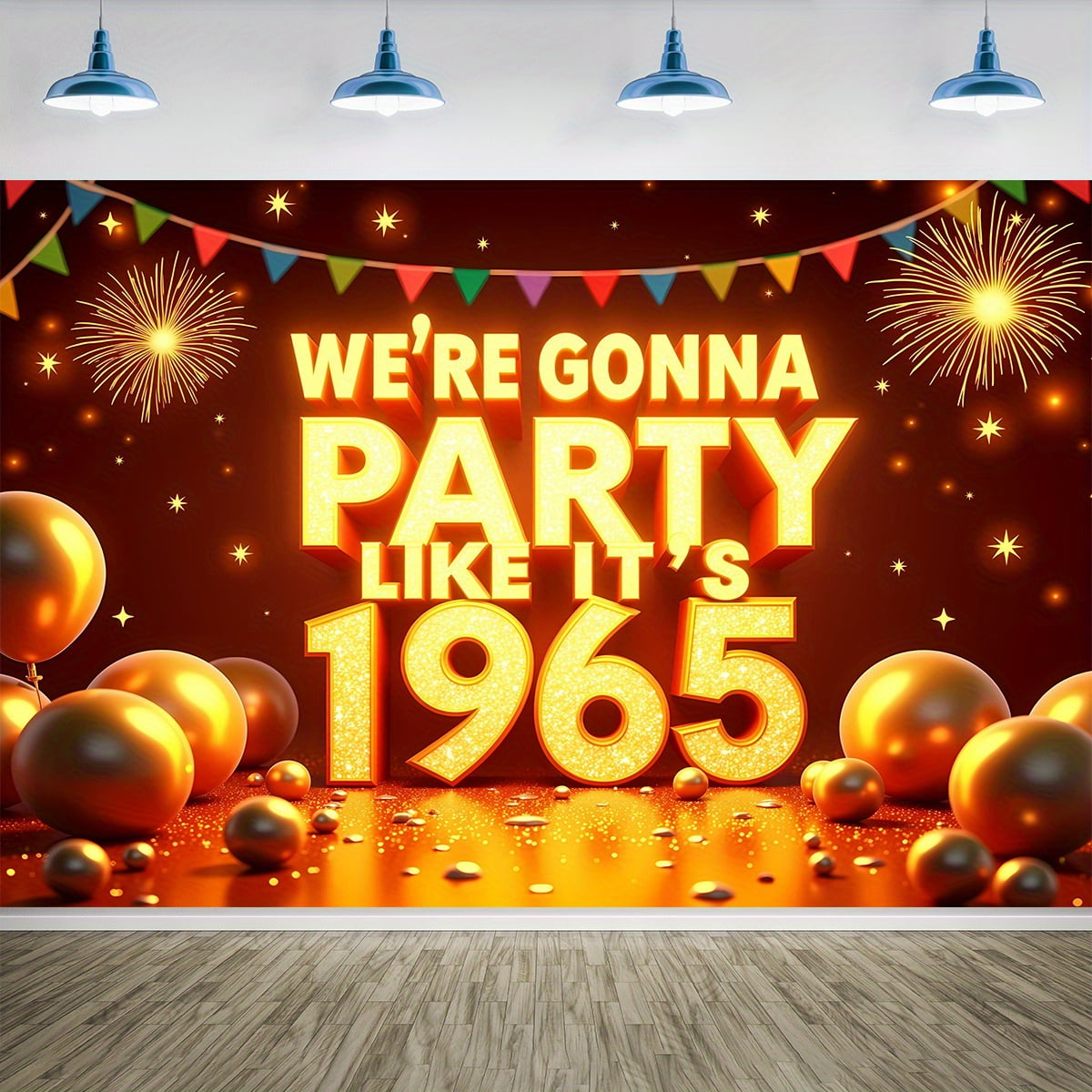We're Gonna Party Like It's 1965 Birthday Backdrop Cheer to 60 Years ...