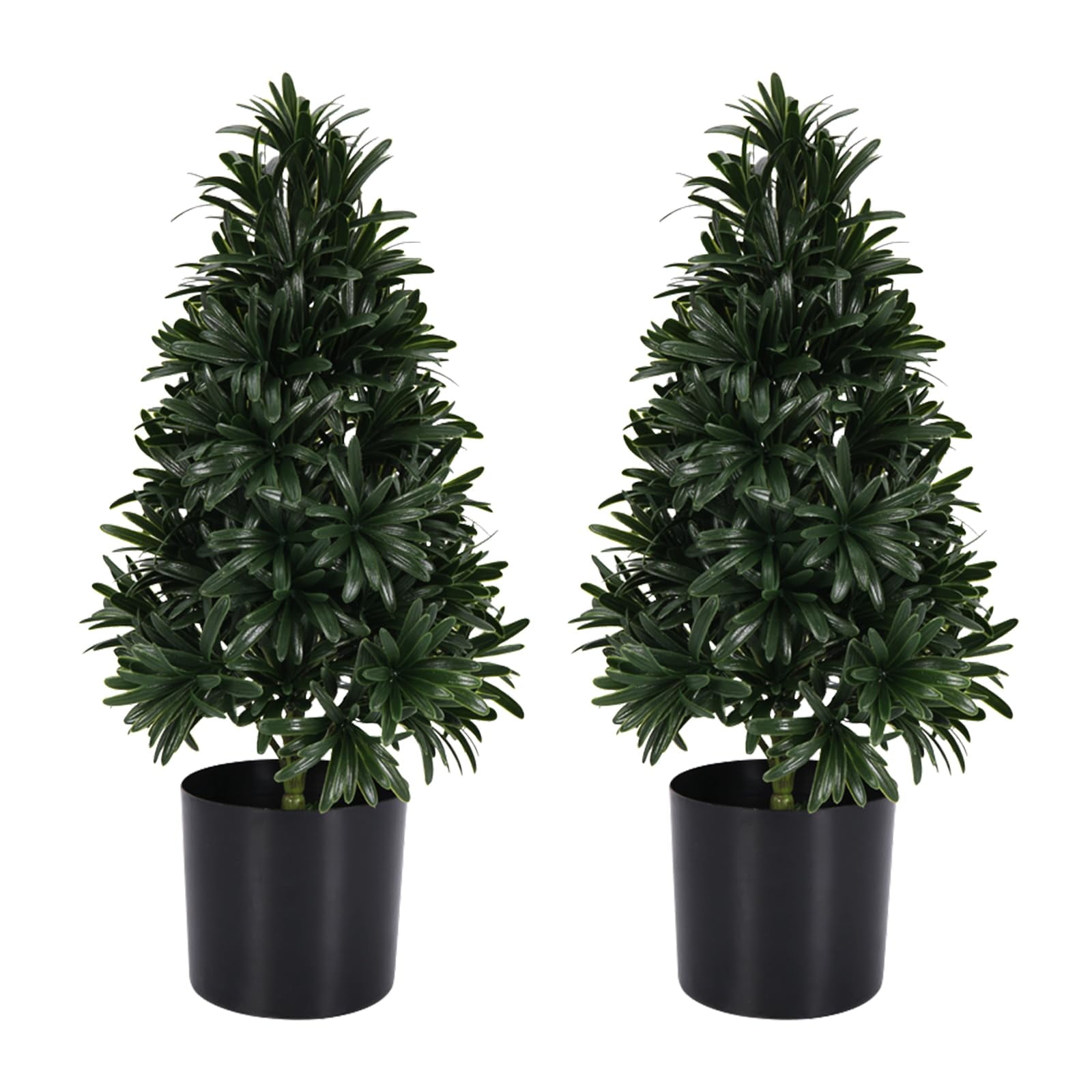 Gonuien 20” Artificial Cedar Outdoor Artificial Shrub Sunlight ...