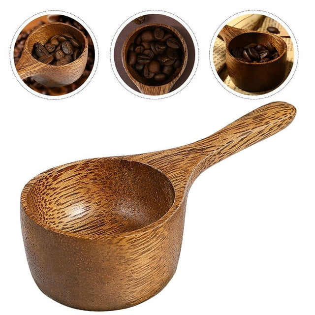 Gonyden Wooden Measuring Spoon Coffee Bean Scoop Kitchen Serving Ladle ...