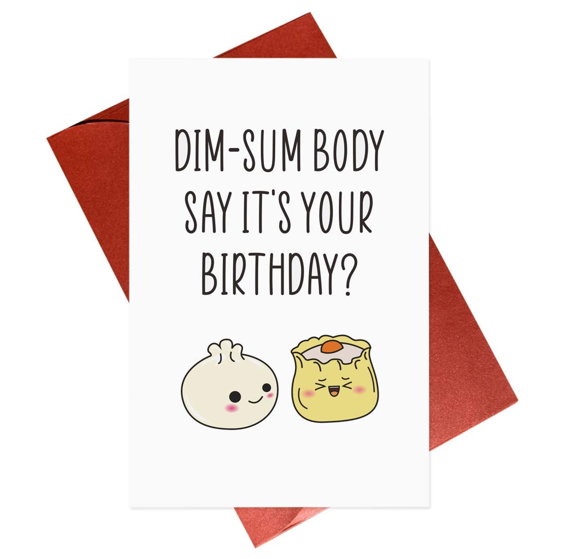 Gonzey Dim Sum Birthday Card - Bao & Siomai Funny Pun Greeting Cards ...